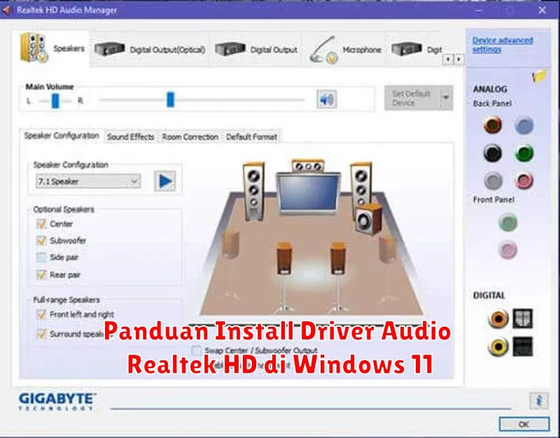 Panduan Install Driver Audio Realtek HD di Windows 11